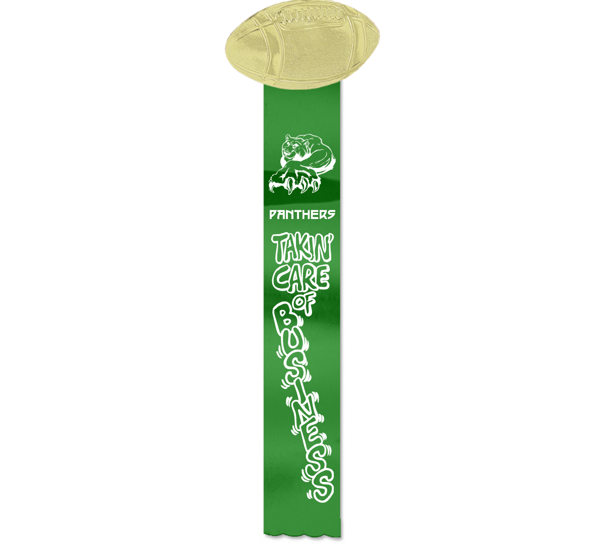 Custom Metallic 2" x 10" Game Ribbon - Boosters Incorporated