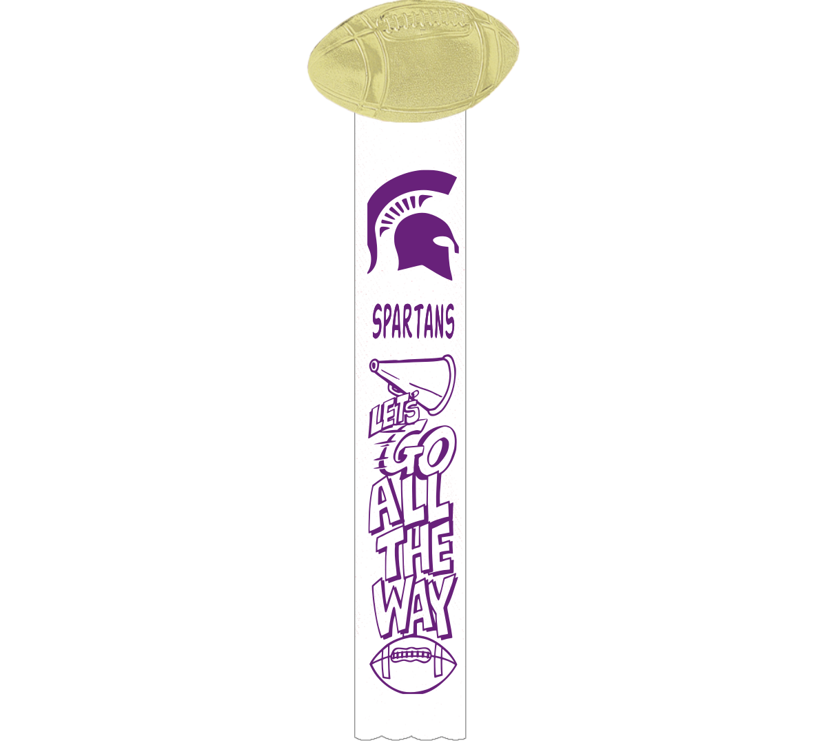 Custom Metallic 2" x 10" Game Ribbon - Boosters Incorporated