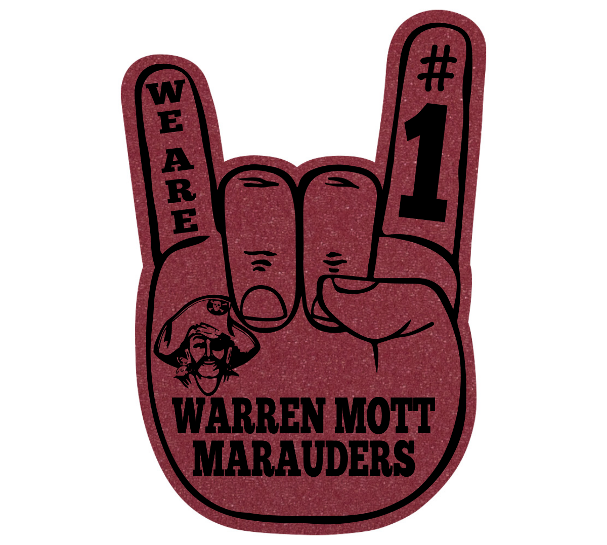 Custom Hook 'Em Foam Hand - Boosters Incorporated