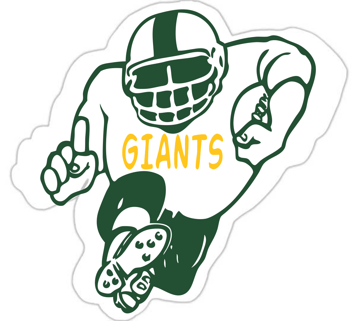 Custom Football Player Button - Boosters Incorporated
