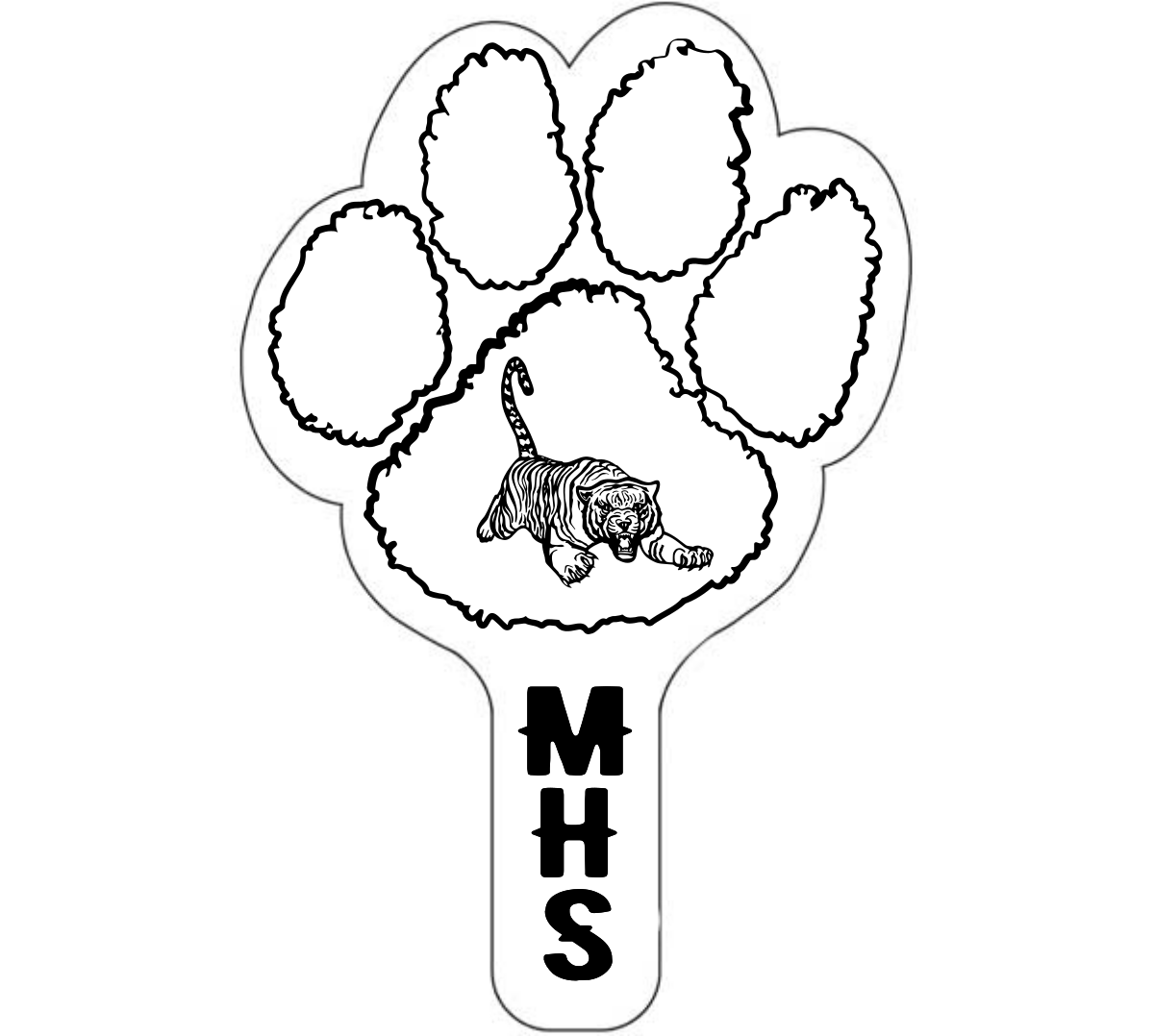 Custom Fan Fans - Paw - Boosters Incorporated