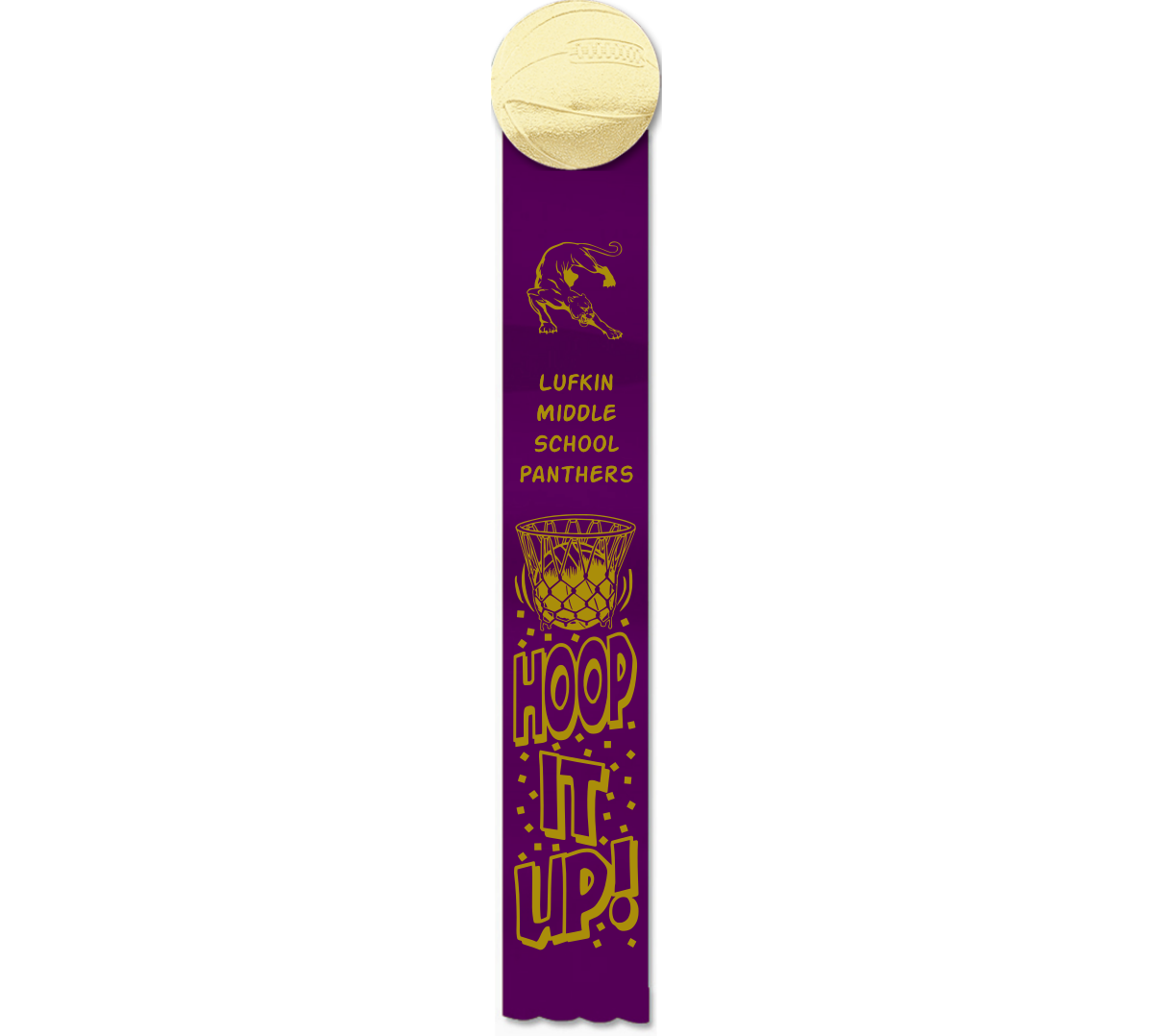 Custom Metallic 2" x 10" Game Ribbon - Boosters Incorporated