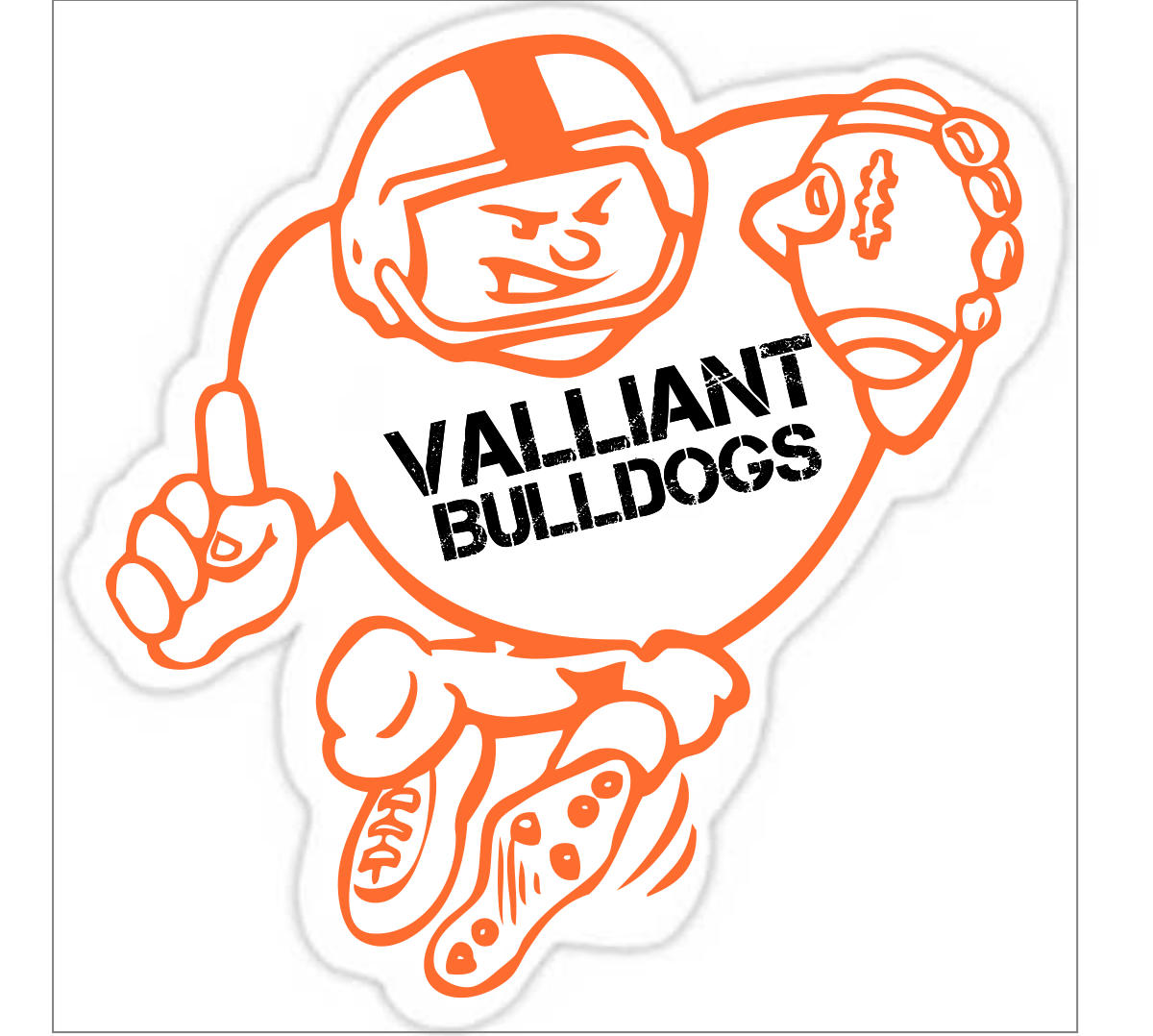 Custom Football Player Button - Boosters Incorporated