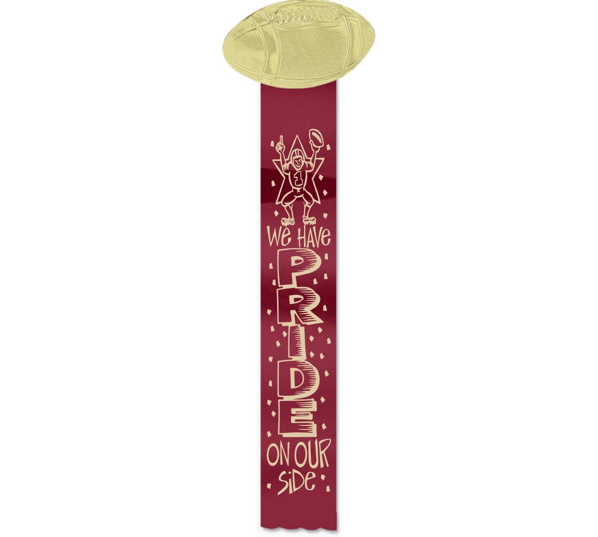 Custom Metallic 2" x 10" Game Ribbon - Boosters Incorporated