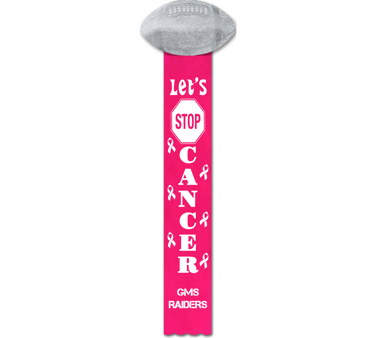 Custom Metallic 2" x 10" Game Ribbon - Boosters Incorporated