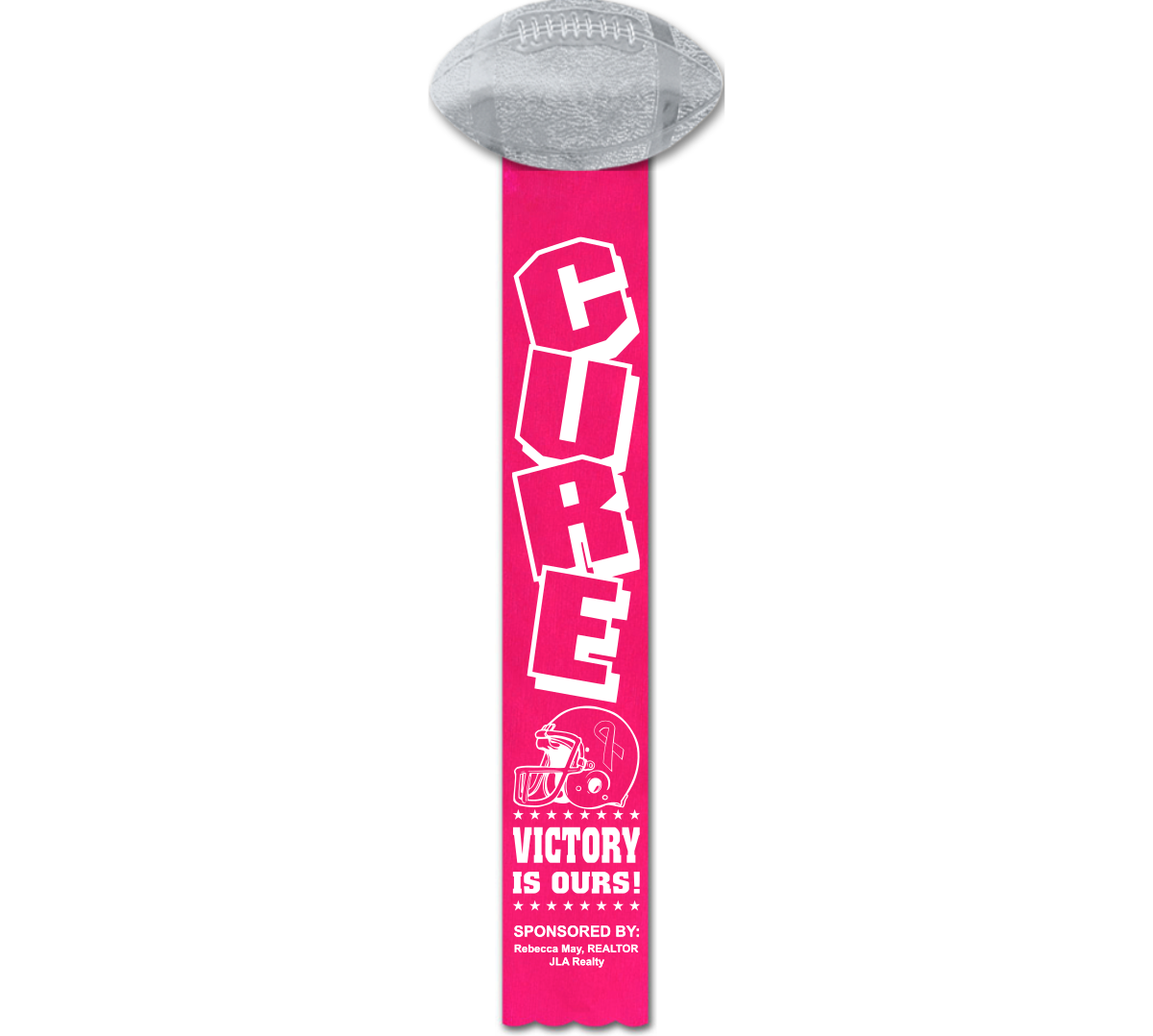 Custom Metallic 2" x 10" Game Ribbon - Boosters Incorporated