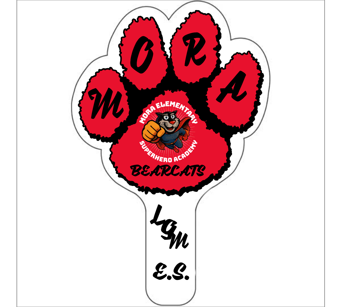Custom Full Color Paw Fan - Boosters Incorporated