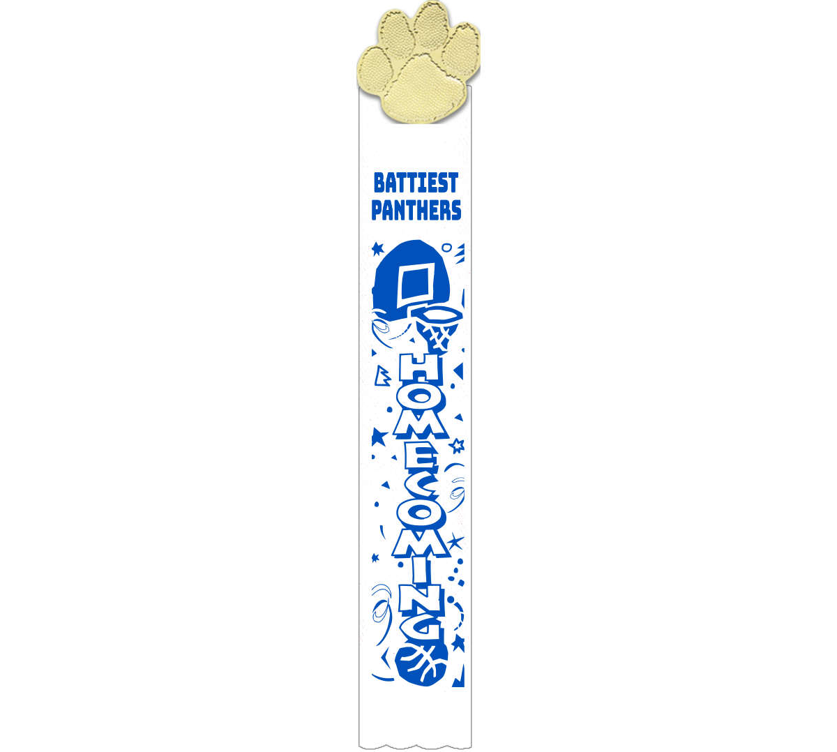 Custom Metallic 2" x 10" Game Ribbon - Boosters Incorporated