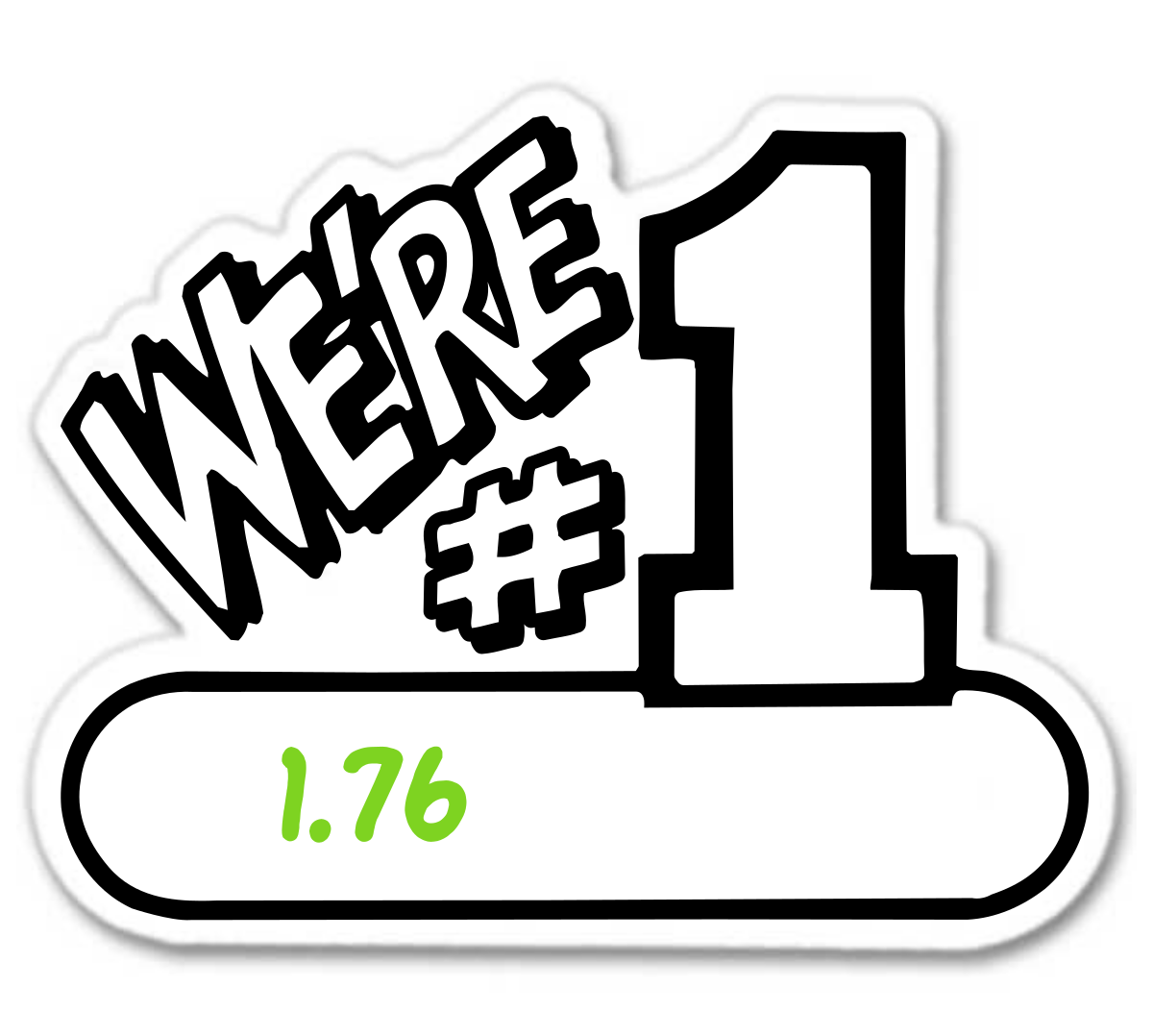 Custom We're #1 Button - Boosters Incorporated