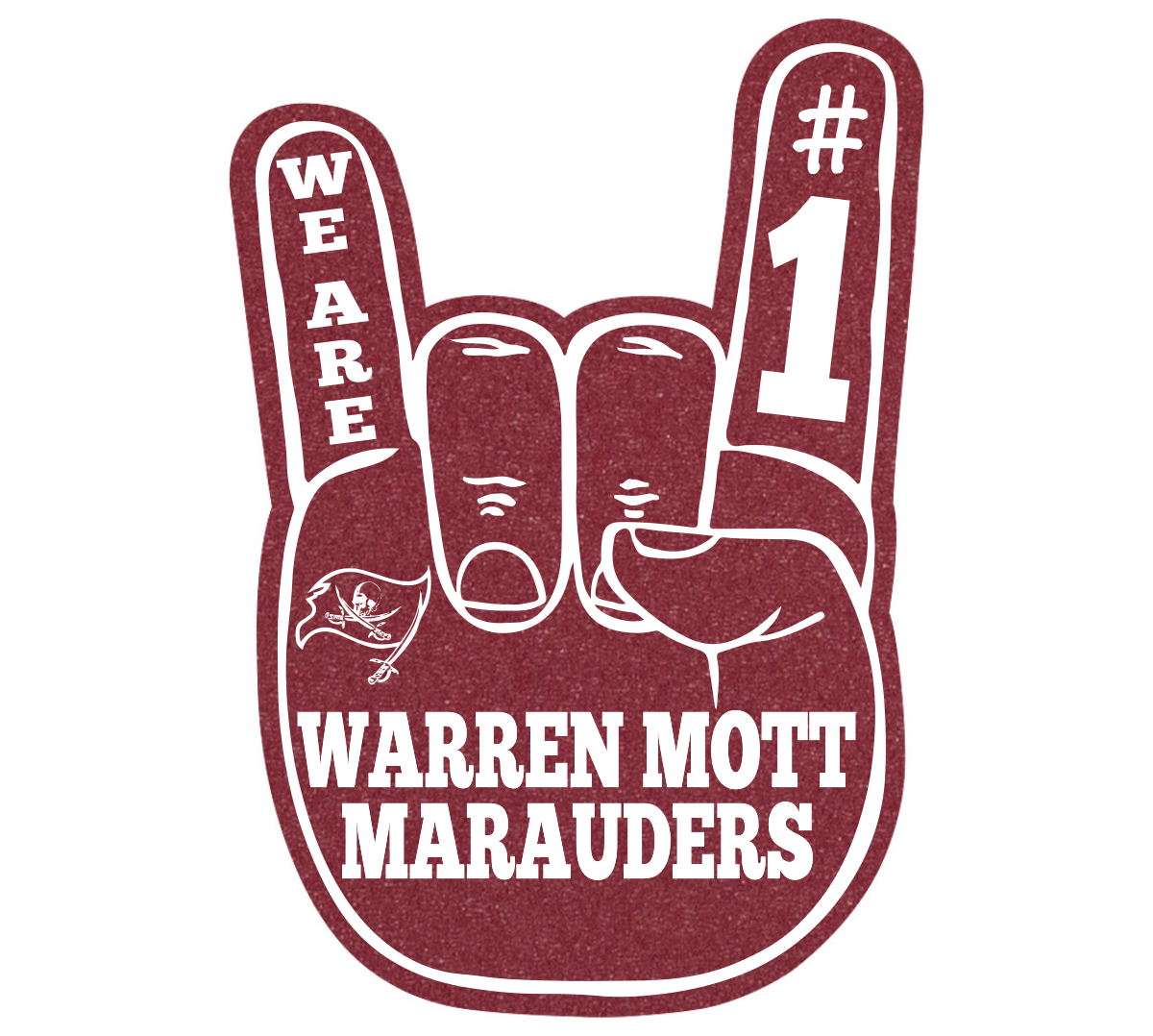 Custom Hook 'Em Foam Hand - Boosters Incorporated
