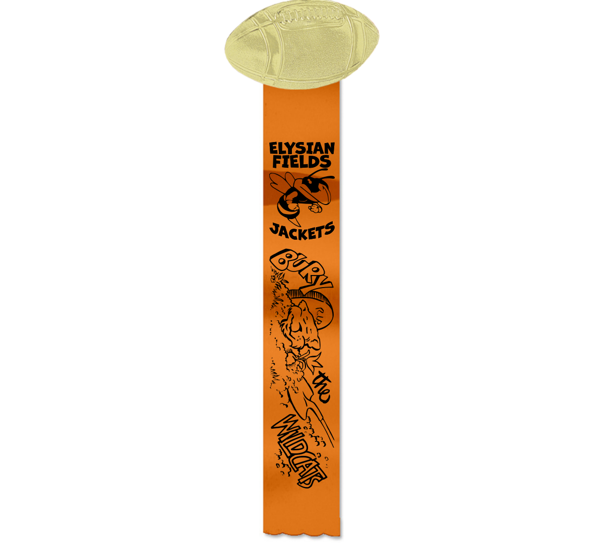 Custom Metallic 2" x 10" Game Ribbon - Boosters Incorporated