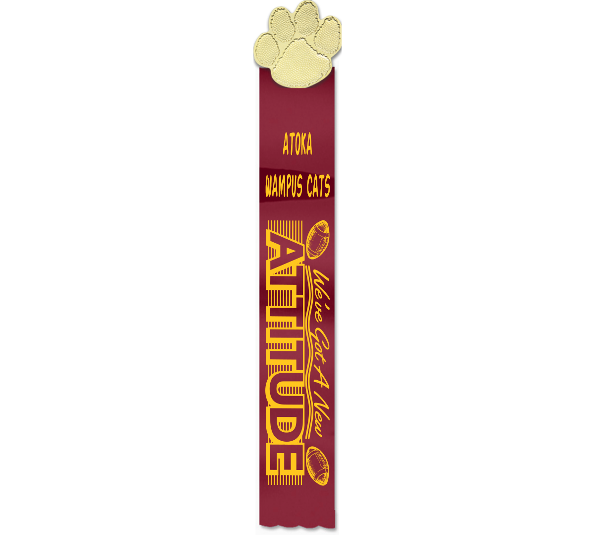 Custom Metallic 2" x 10" Game Ribbon - Boosters Incorporated