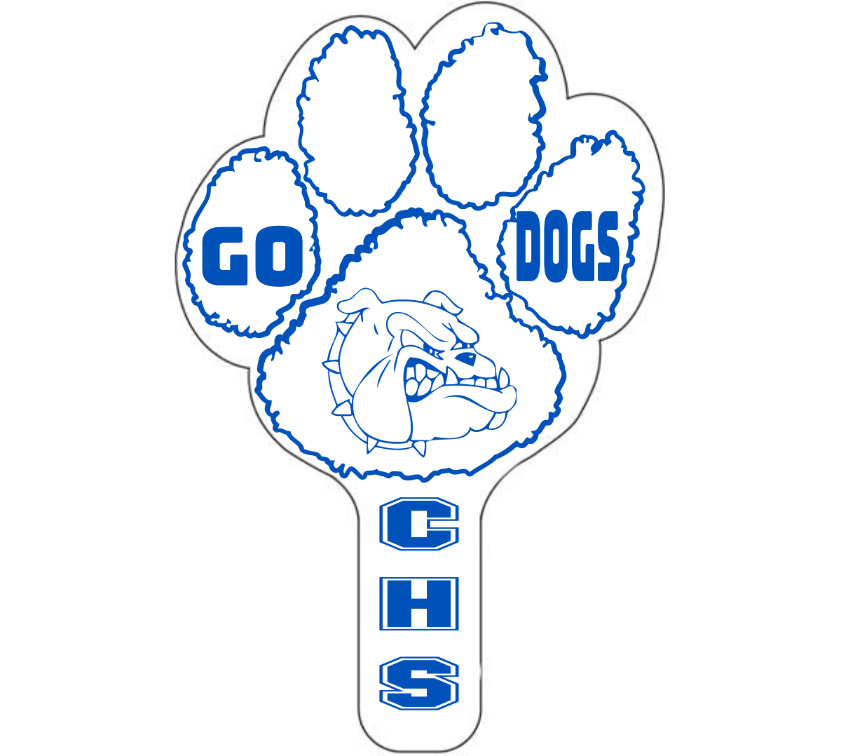 Custom Fan Fans - Paw - Boosters Incorporated